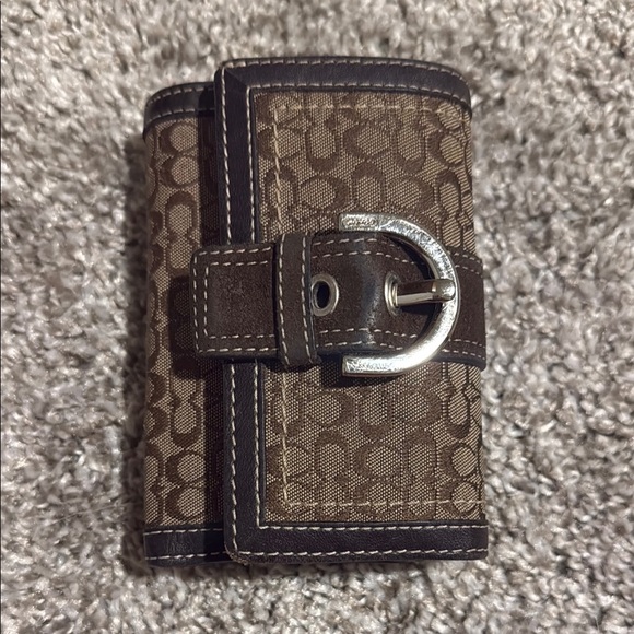 Coach | Bags | Coach Soho Brown Monogrammed Wallet With Buckle Vintage ...